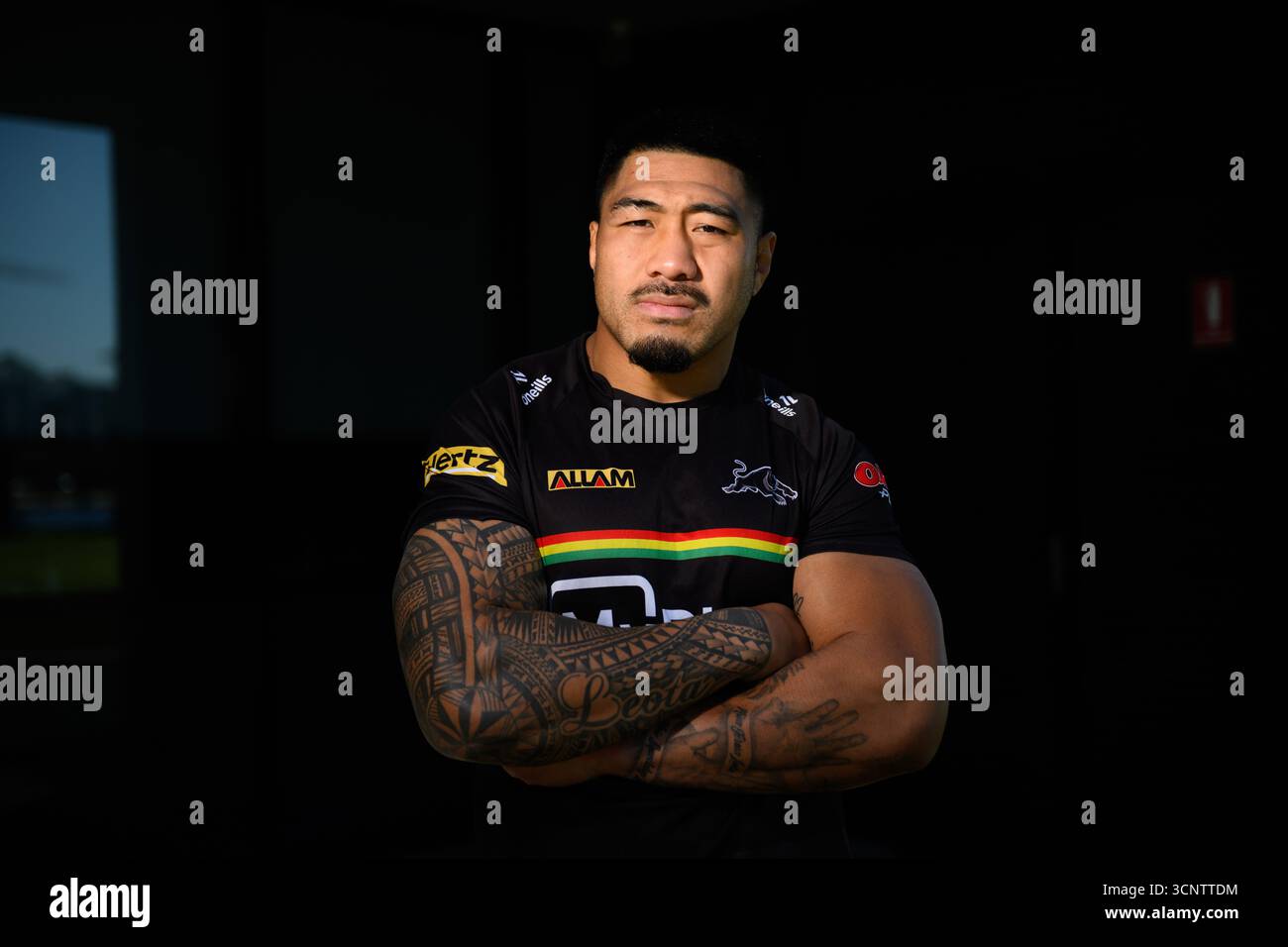 Moses Leota of the Panthers poses for a photograph during a media ...