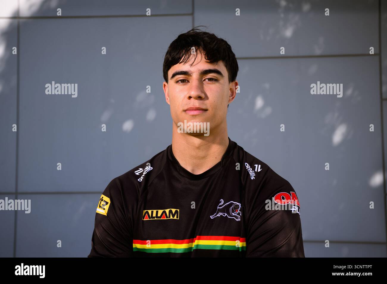 Blaize Talagi of the Panthers poses for a photograph during a media ...