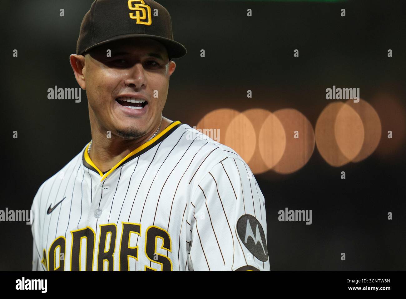 San Diego Padres third baseman Manny Machado walks towards the dugout ...
