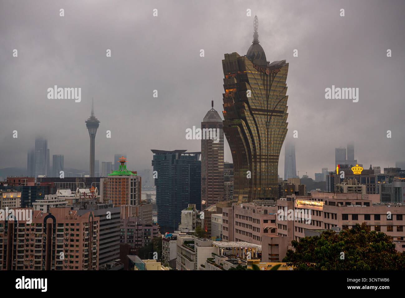 MACAU, MACAO - NOVEMBER 11, 2024: Iconic Grand Lisboa building under ...