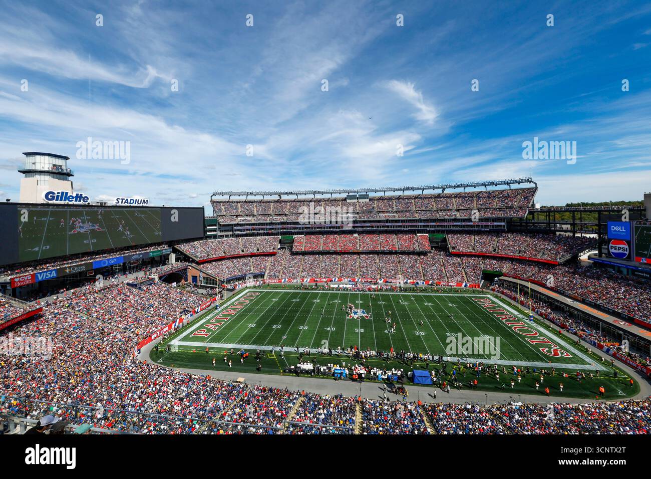 A general view of Gillette Stadium during the first half of an NFL ...