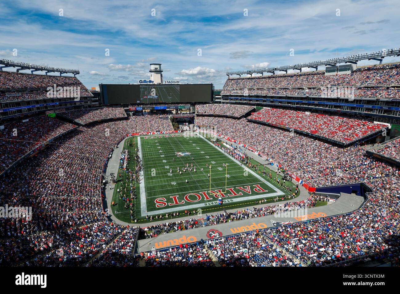 A general view of Gillette Stadium during the first half of an NFL ...