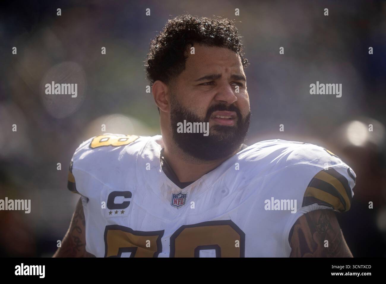 New Orleans Saints offensive lineman Erik McCoy is pictured on the ...