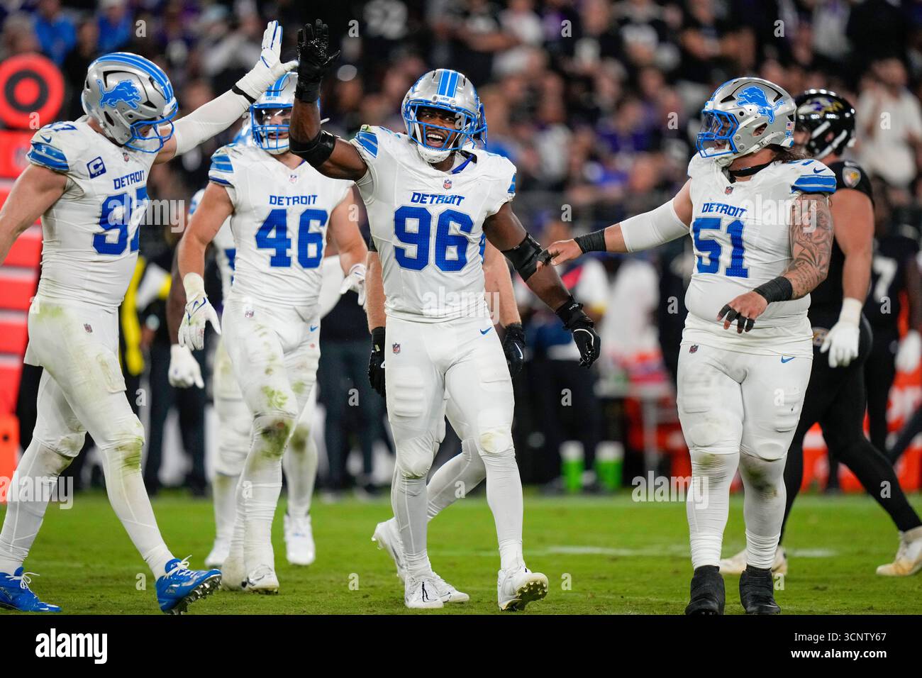Detroit Lions defensive end al-Quadin Muhammad (96), defensive end ...