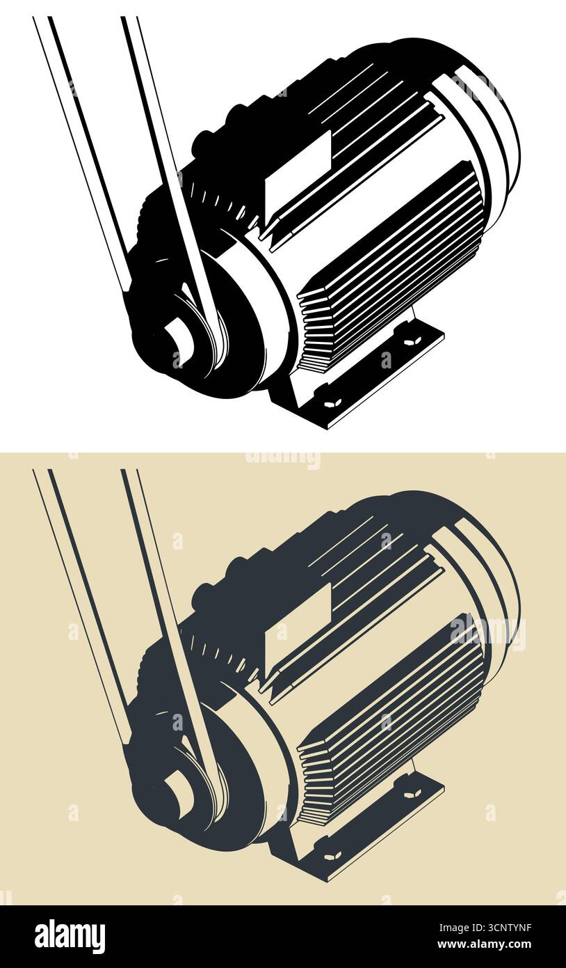 V belt engine Stock Vector Images - Alamy