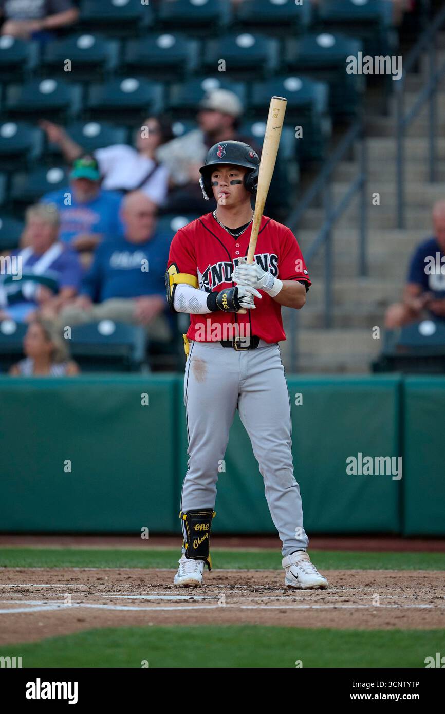 Indianapolis Indians Tsung-Che Cheng (1) bats during an MiLB ...