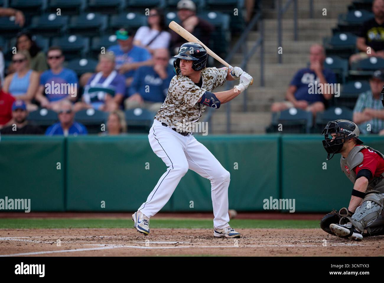 Columbus Clippers Petey Halpin (8) bats during an MiLB International ...