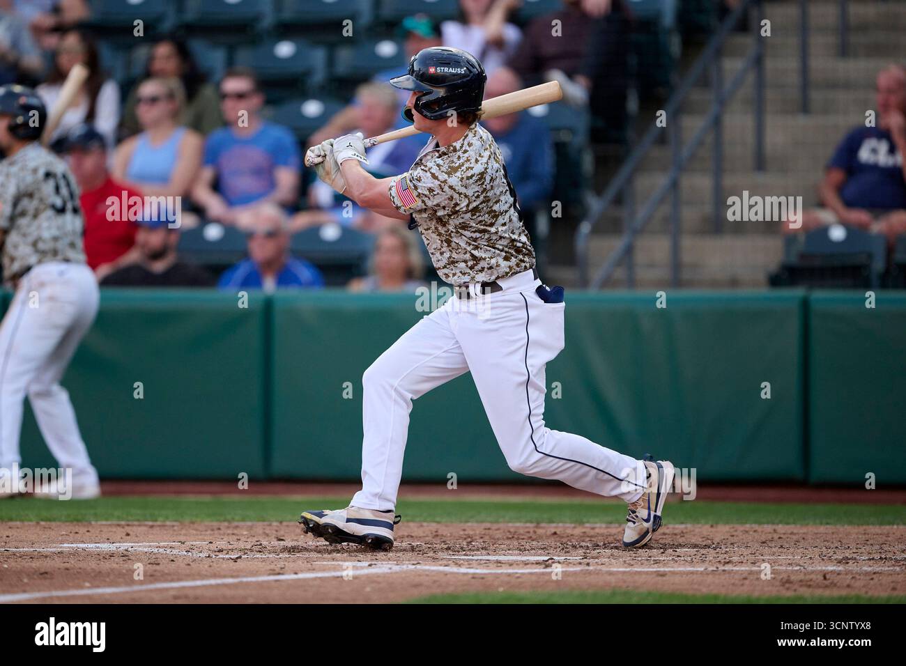 Columbus Clippers Petey Halpin (8) bats during an MiLB International ...