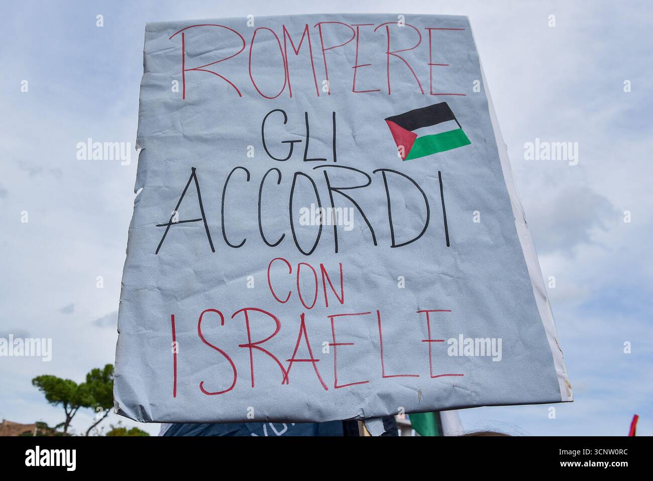 A sign in solidarity with Palestine seen during the protest supporting ...