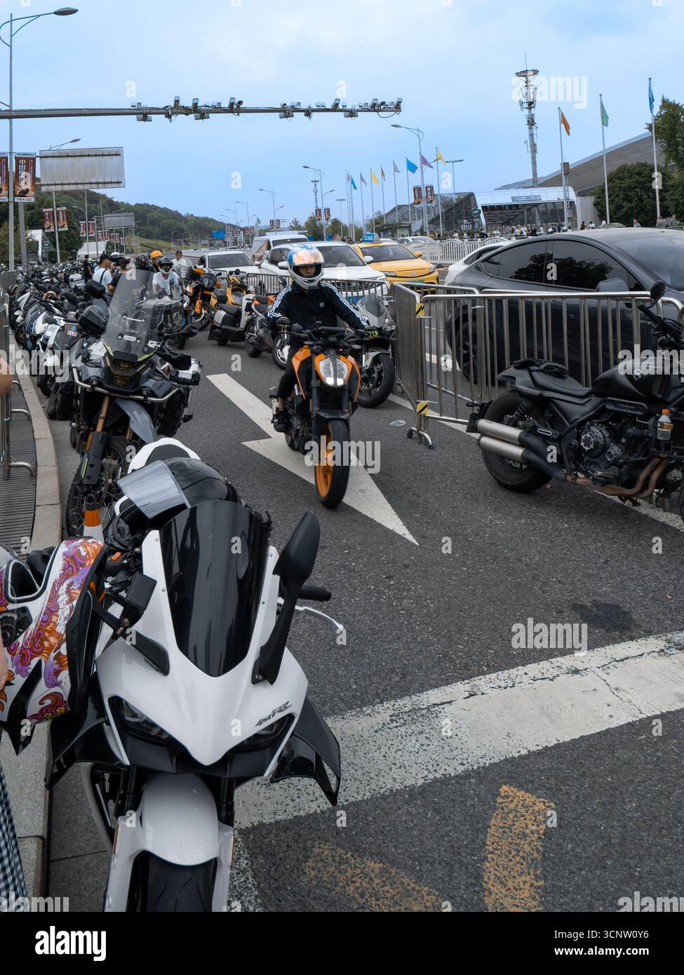 Sep. 20th, 2025, Motorcycle riders from all over China jammed the traffic during 23rd CIMA Motor ...