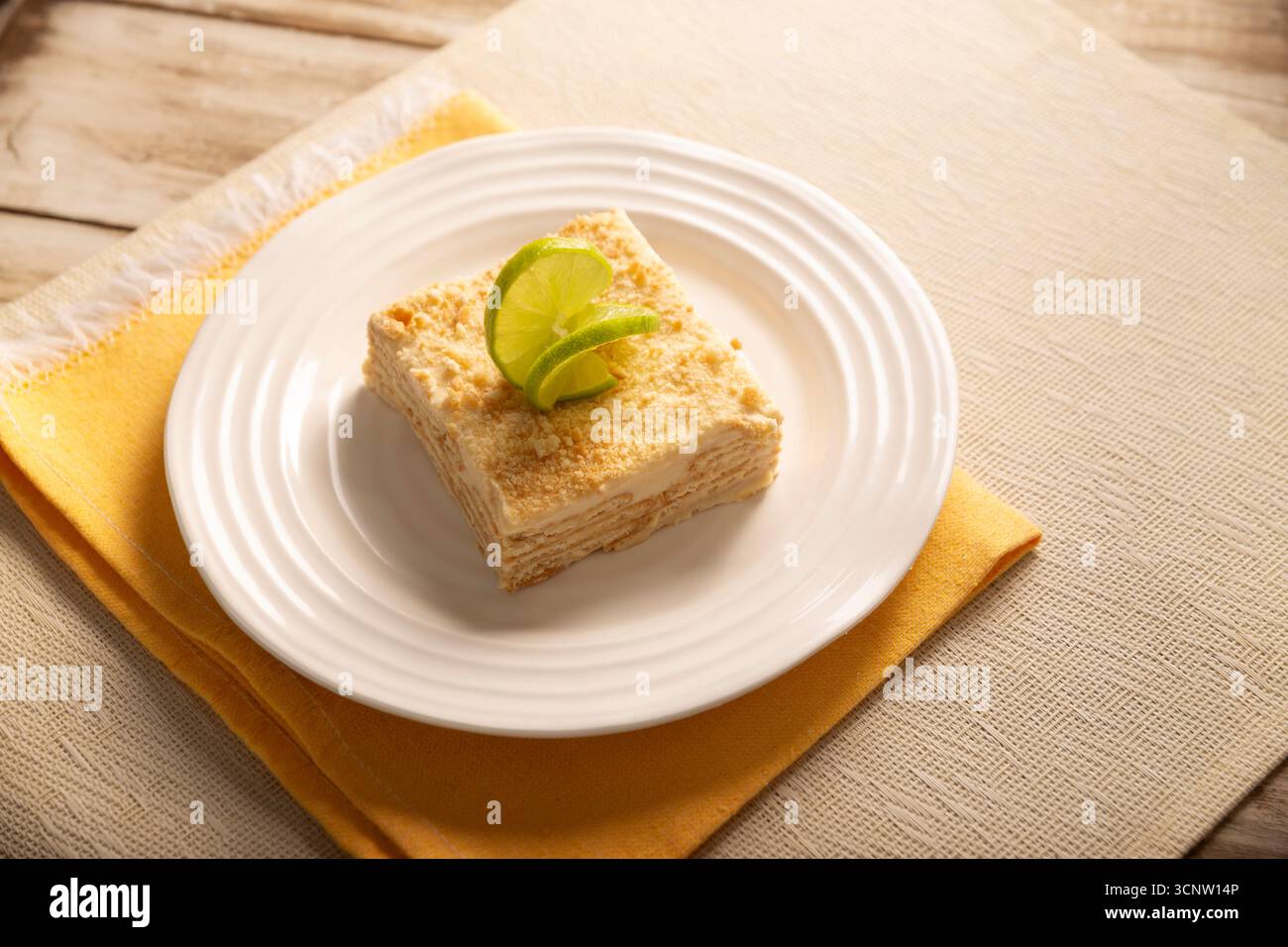 Carlota de Limon, a cold, no-bake dessert made with layers of Maria ...