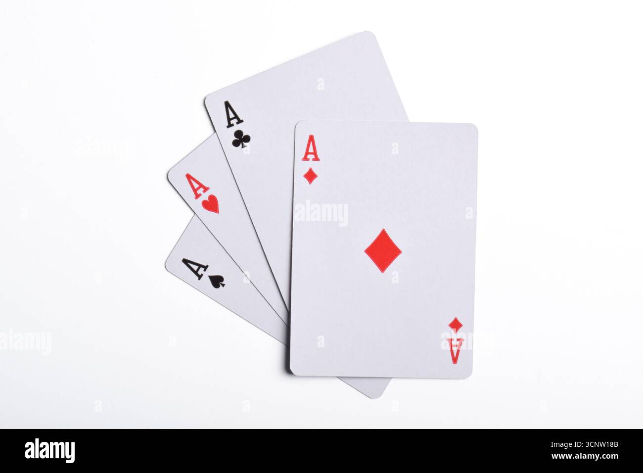 Set of four aces playing cards suits isolated on white background Stock ...