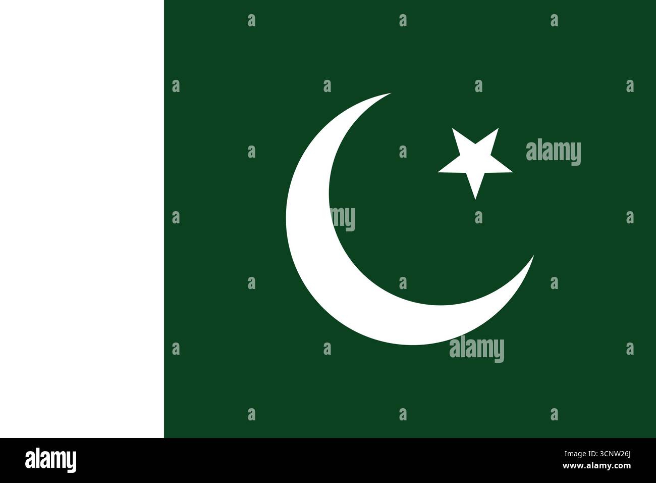 Pakistan official national flag vector. Minimal editable illustration ...