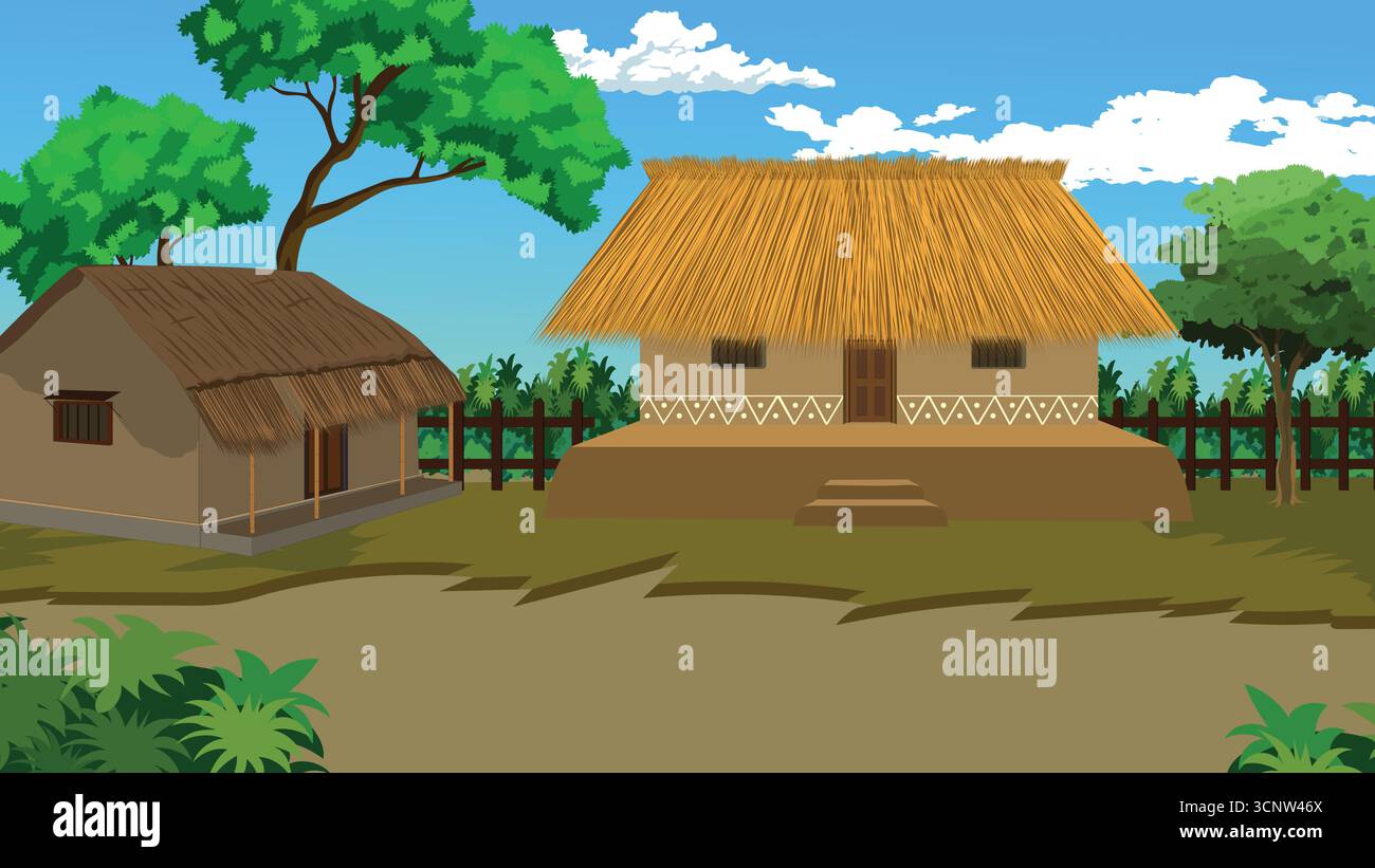 Lush rice fields Stock Vector Images - Alamy