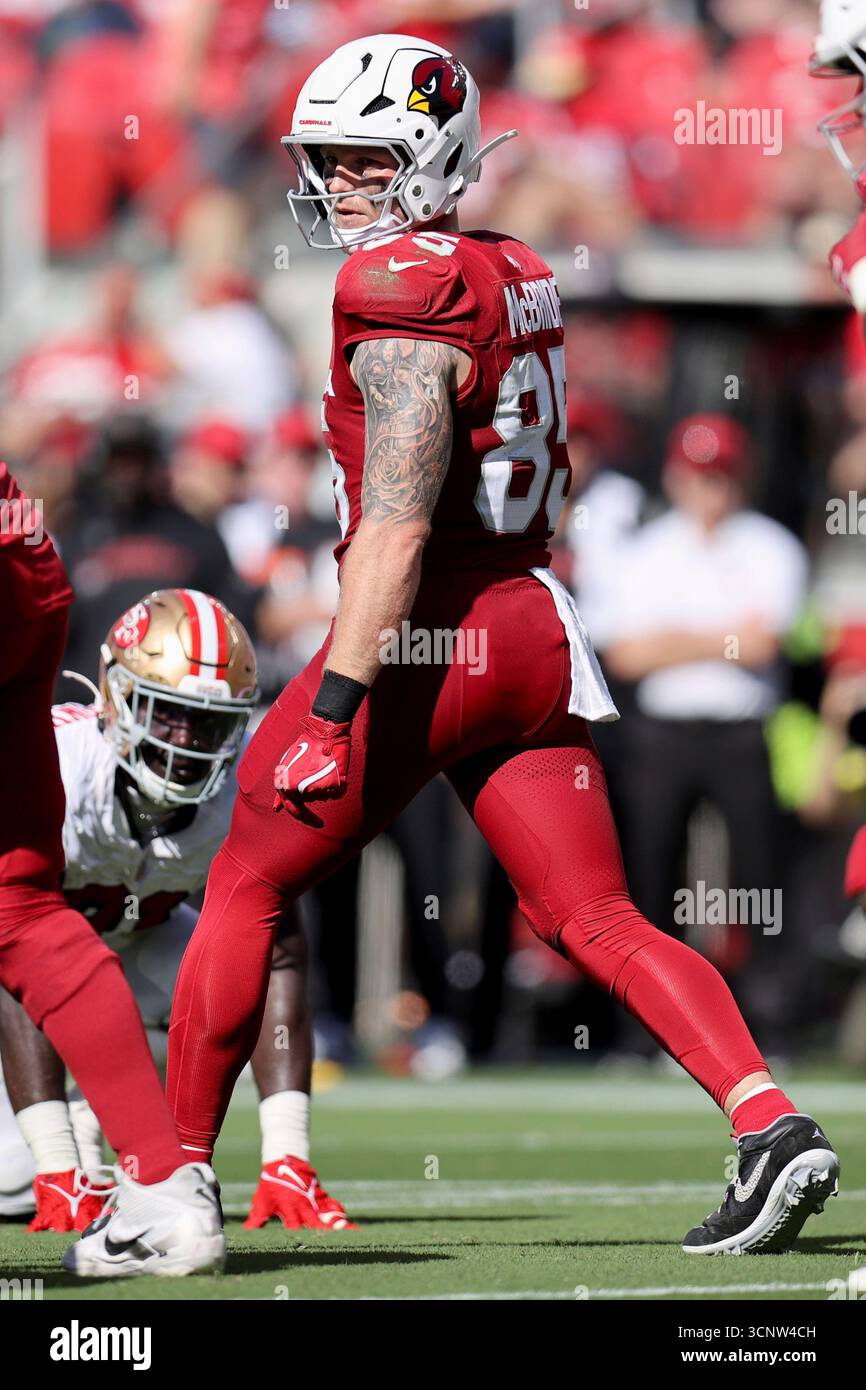Arizona Cardinals tight end Trey McBride (85) lines up during an NFL ...
