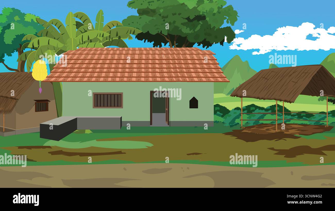 Lush rice fields Stock Vector Images - Alamy