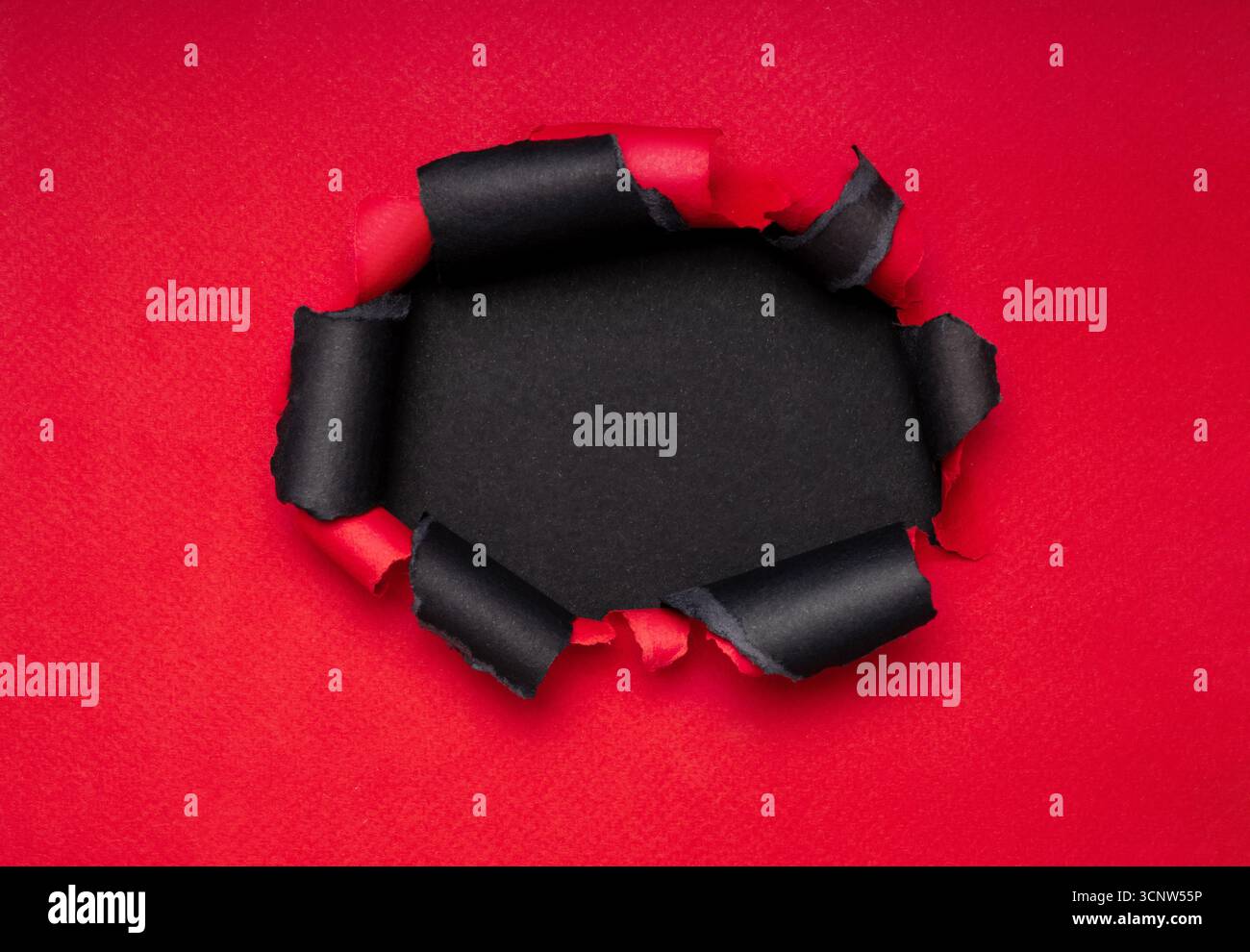 Round torn paper hole with black insert and copy space, ideal for ...