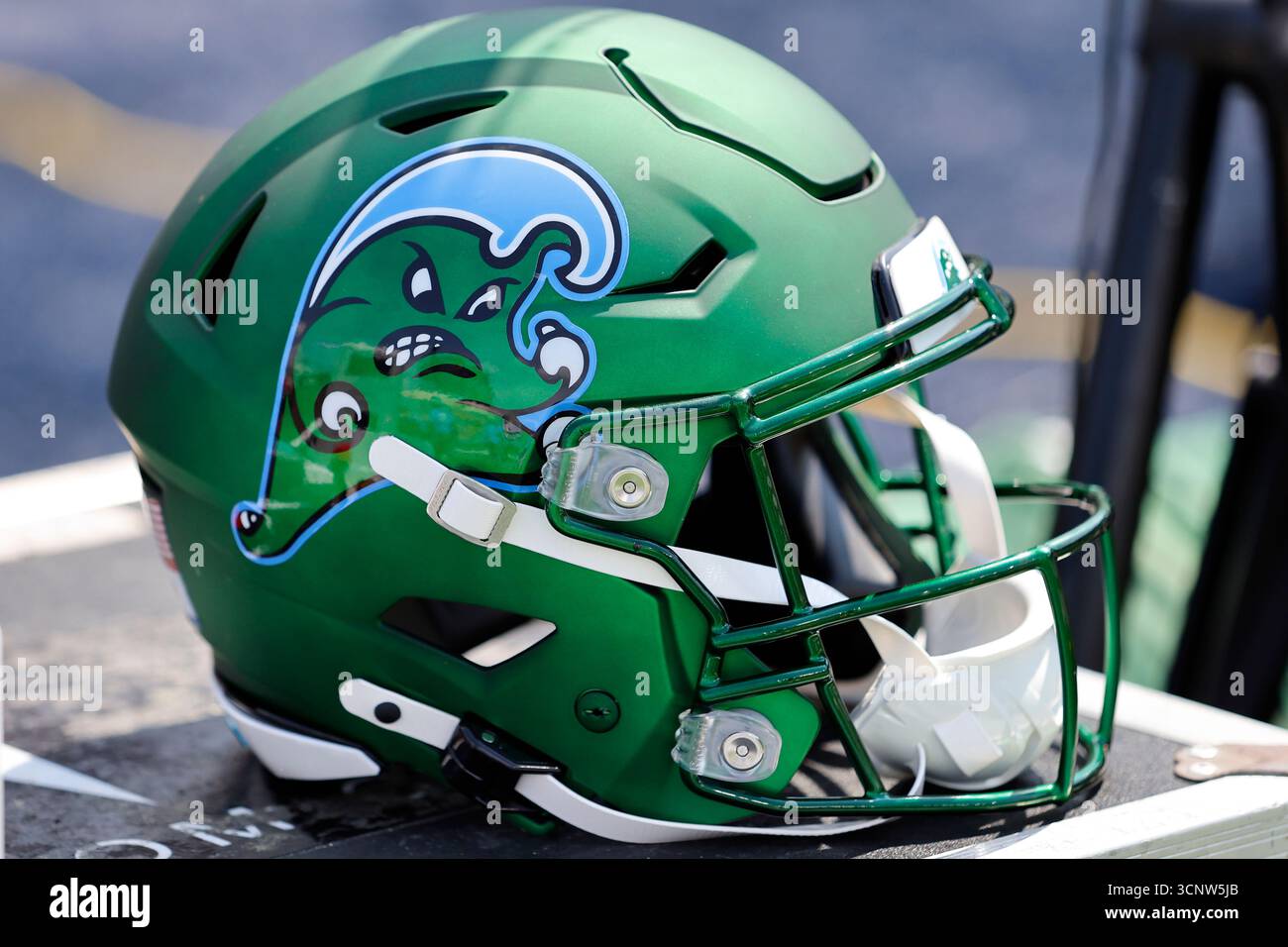 OXFORD, MS - SEPTEMBER 20: A Tulane Green Wave helmet before the ...