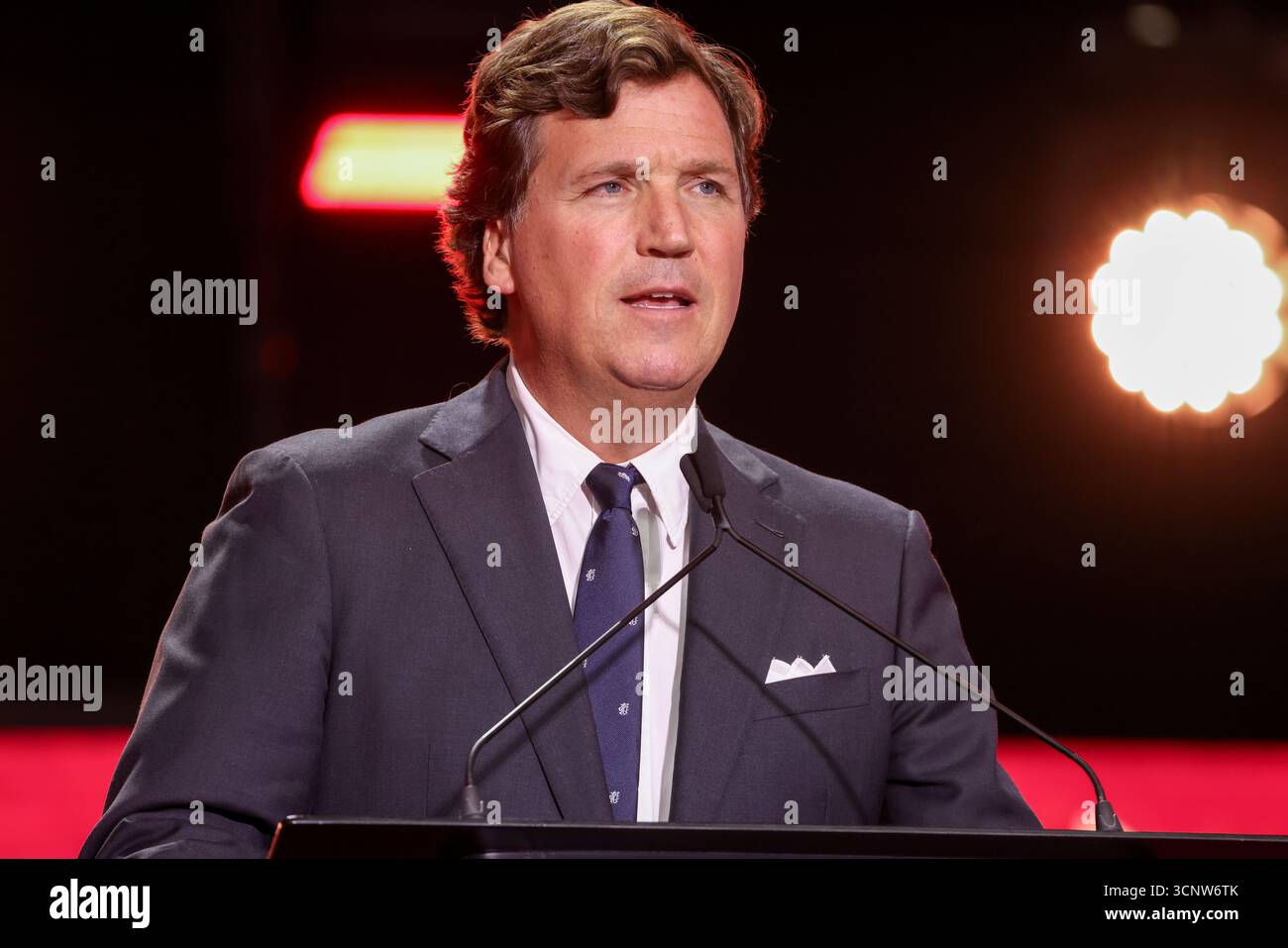 September 21, 2025, Glendale, Arizona, USA: TUCKER CARLSON at the ...