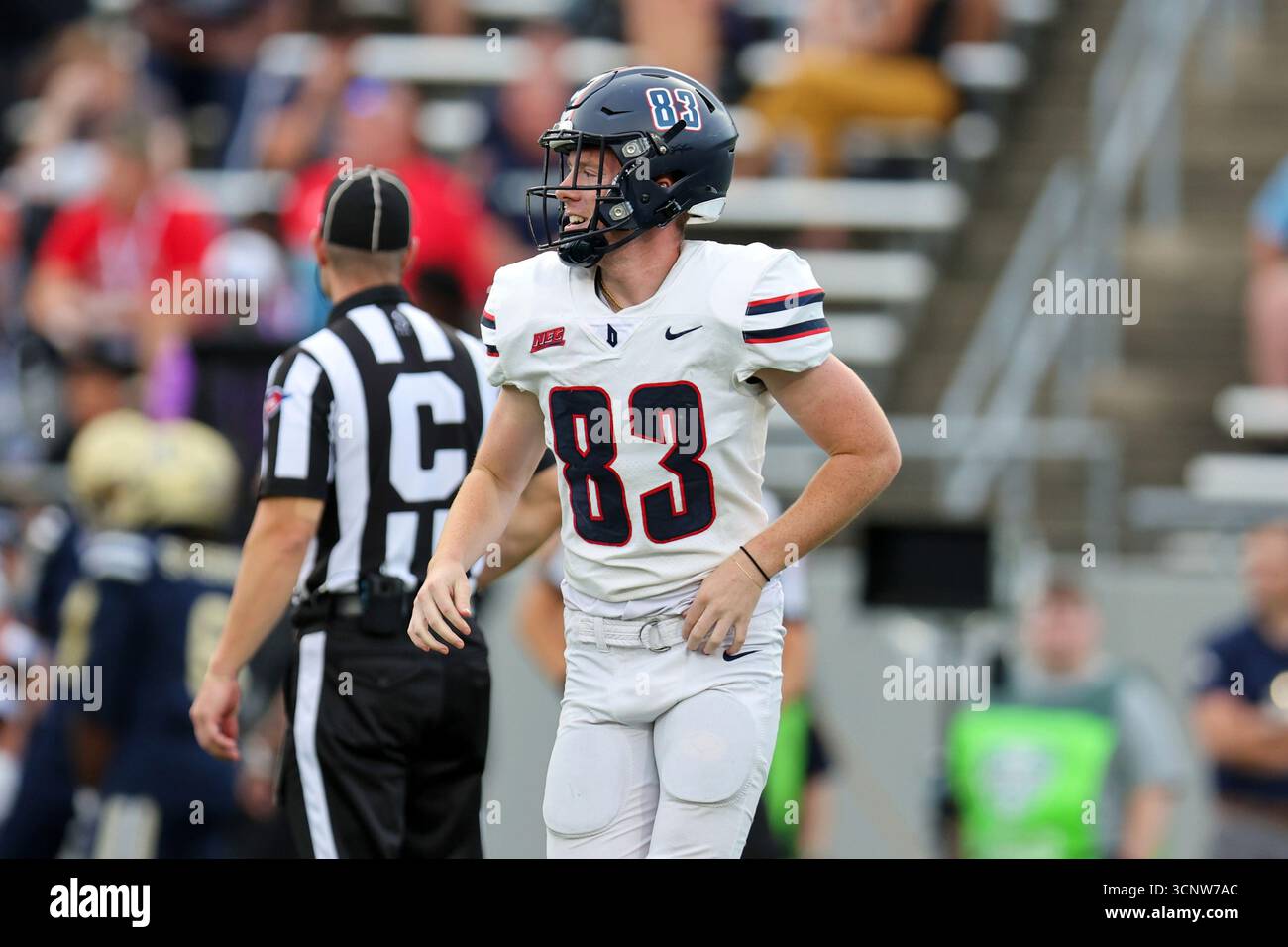 AKRON, OH - SEPTEMBER 20: Duquesne Dukes punter Michael Hartshorn (83 ...