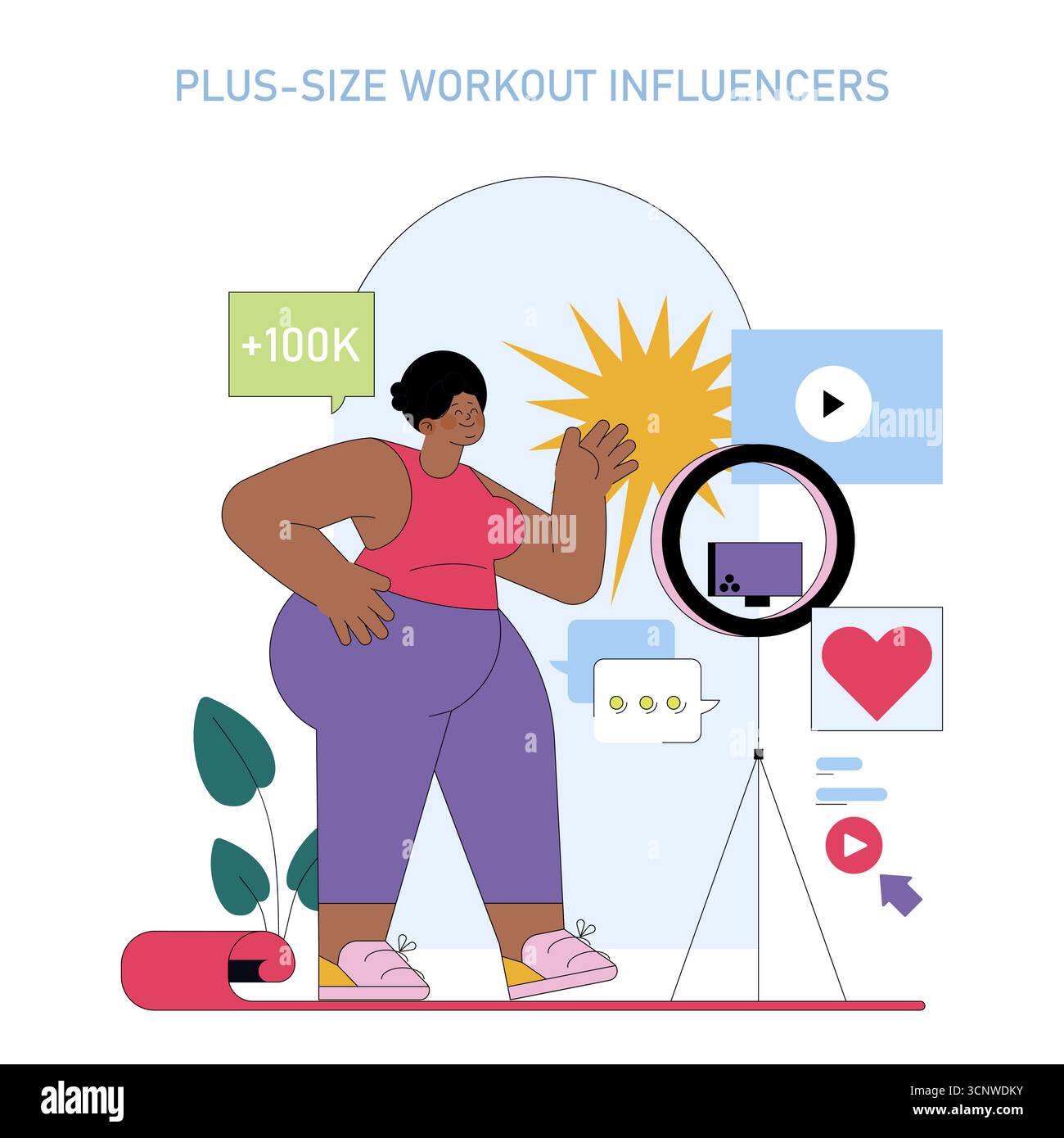 Fitness influencer Stock Vector Images - Alamy