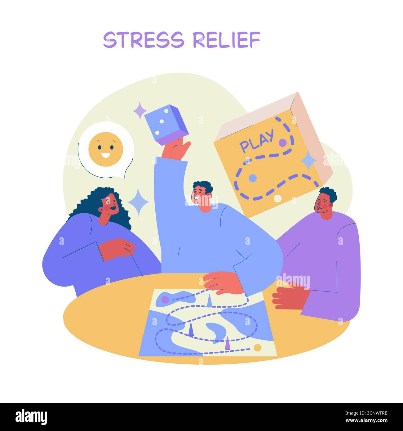 Group people enjoying dice game Stock Vector Images - Alamy