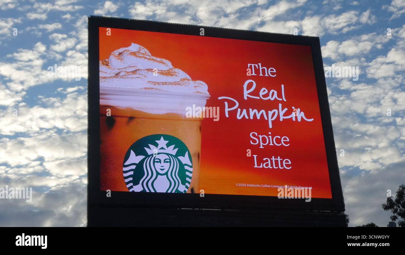 Los Angeles, California, USA 22nd September 2025 Starbucks Pumpkin ...