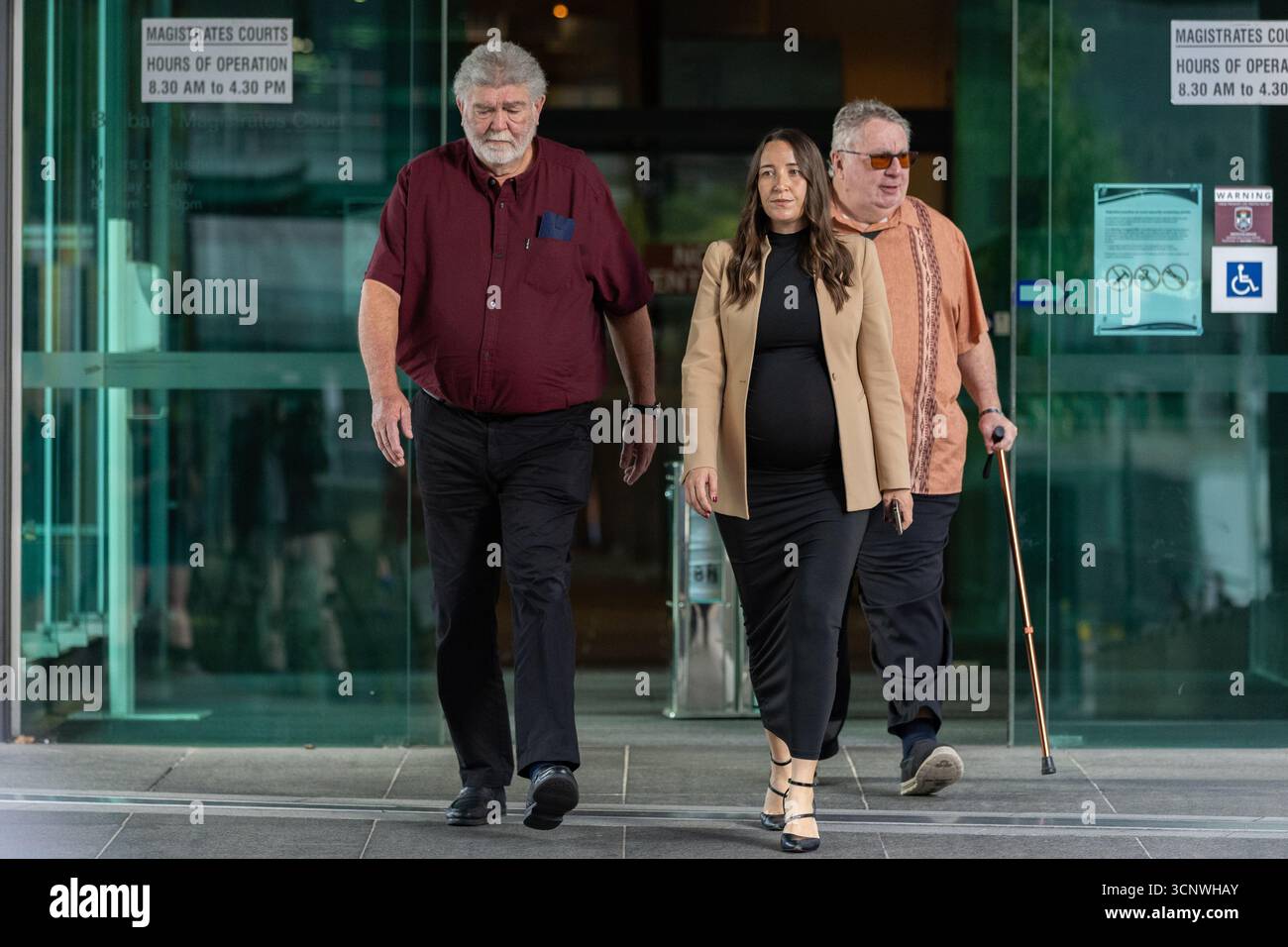 Brisbane bus driver Lindsay Francis Selby (left) is seen leaving the ...