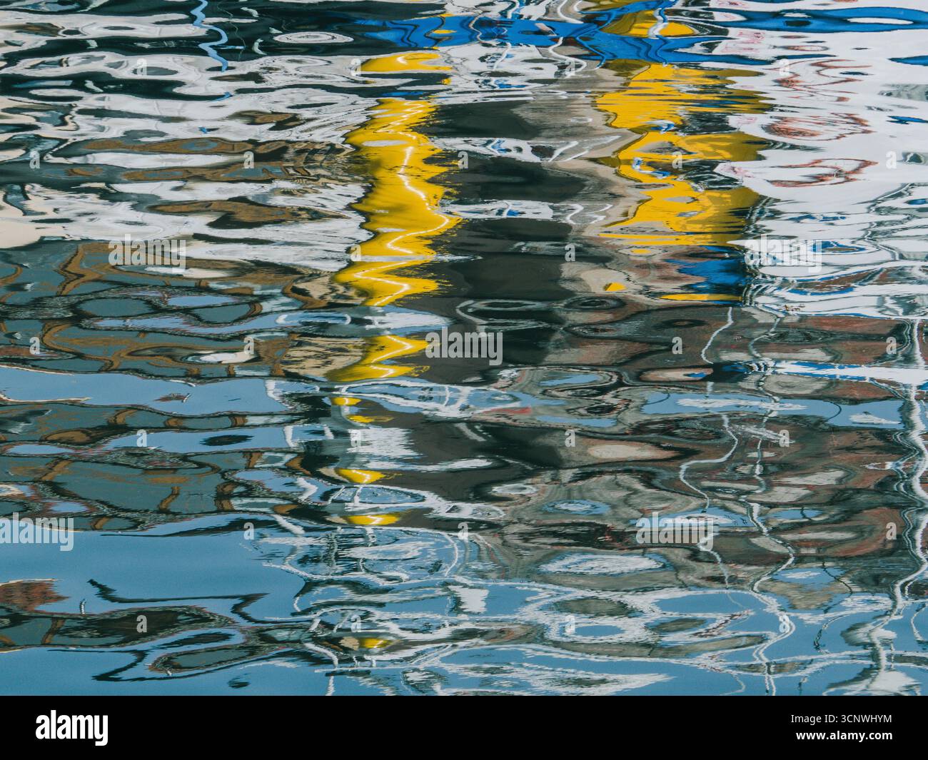 An artistic water reflection showcasing vibrant colors and intricate ...