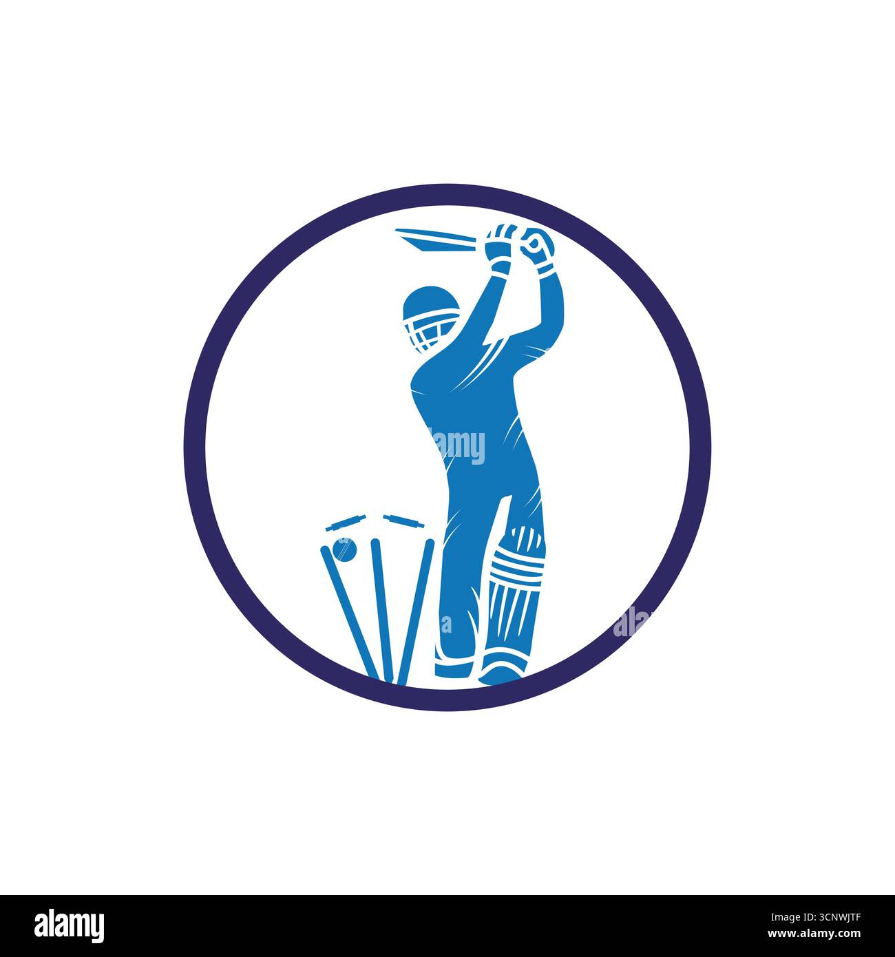 Cricket sport icon club Stock Vector Images - Alamy