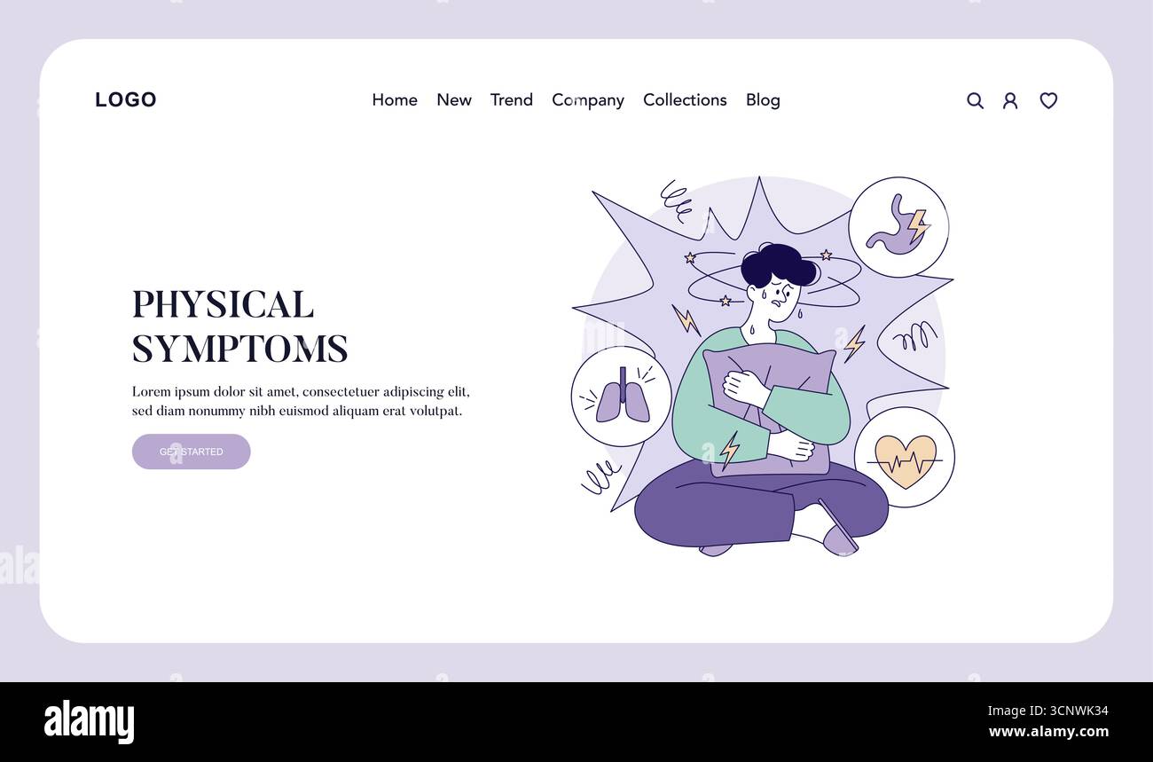 Vector illustration of a person sitting with a thoughtful expression ...