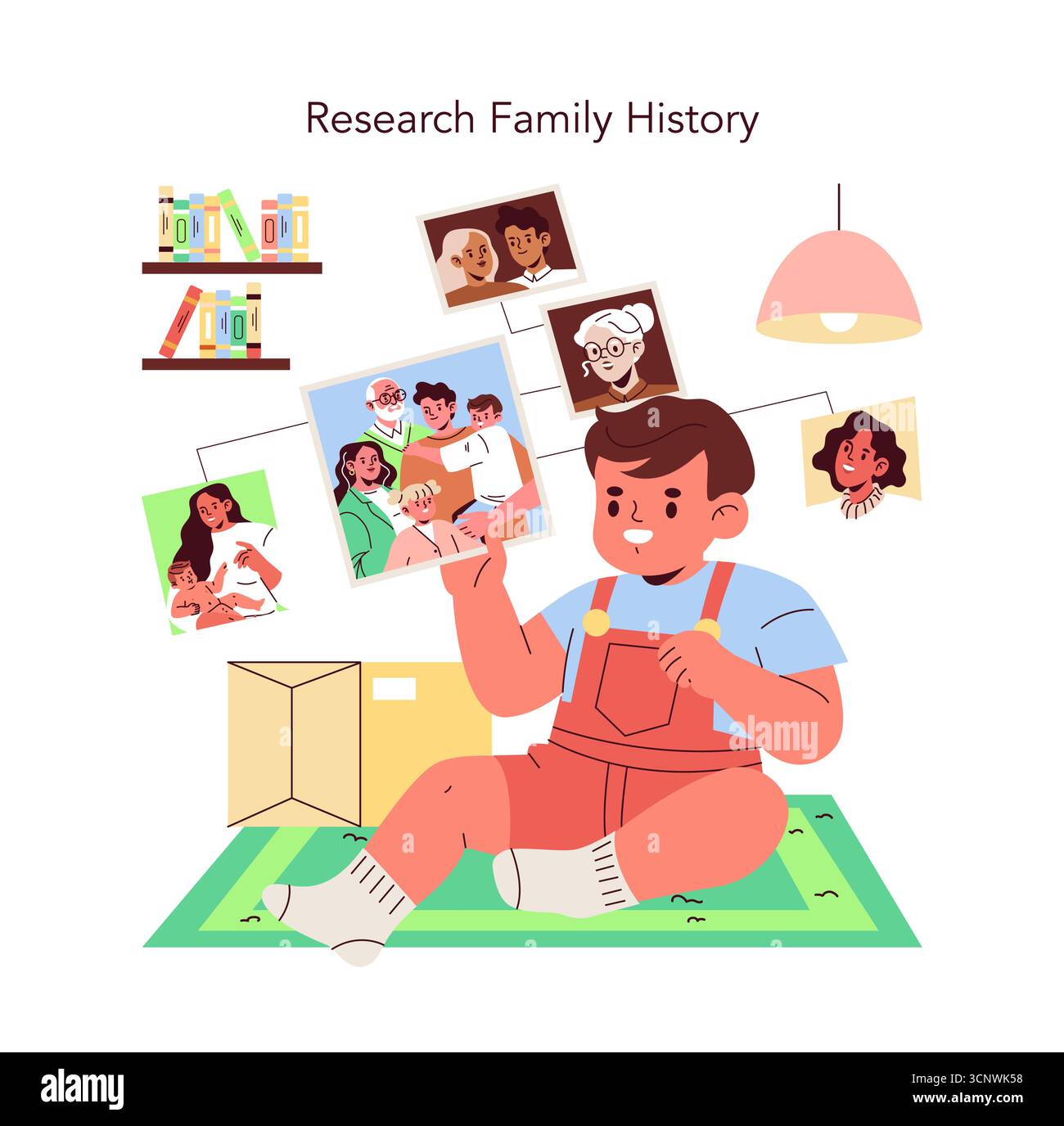 Family tree genealogy Cut Out Stock Images & Pictures - Alamy