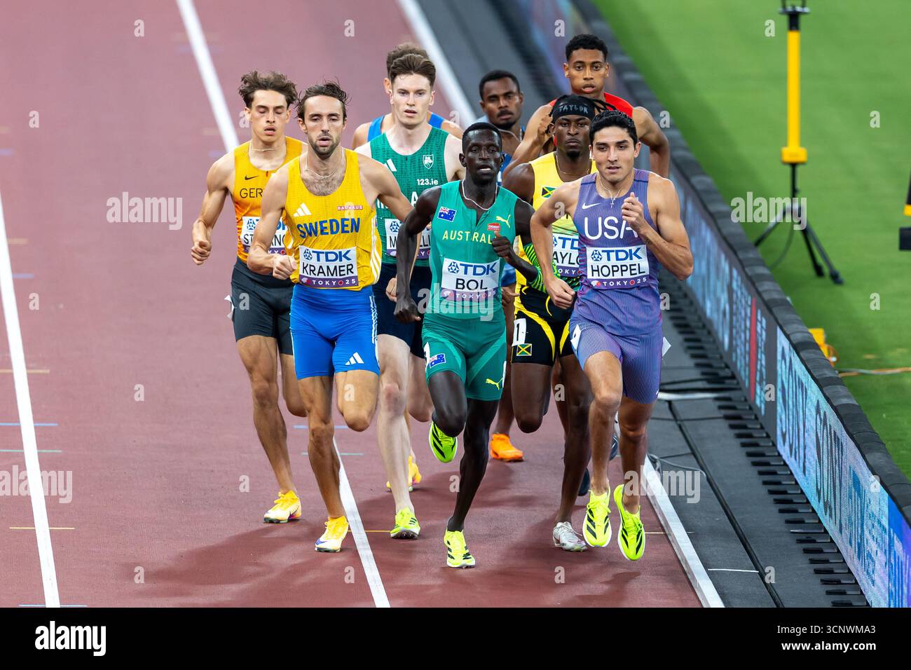 Bryce Hoppel (USA) runs a time of 1:45.09 in the 800 meter qualifying ...
