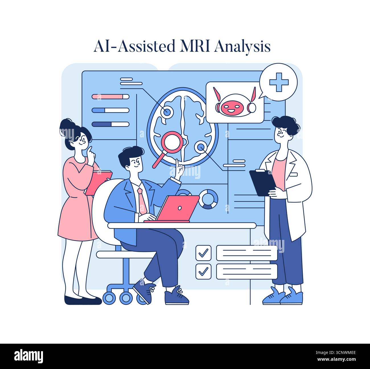 Analyzing medical professionals monitoring hi-res stock photography and ...