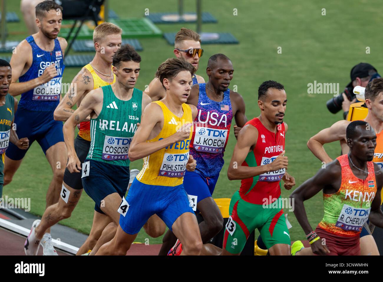 Jonah Koech (USA) runs a time of 3:37.00 in the finals of the 1500 ...