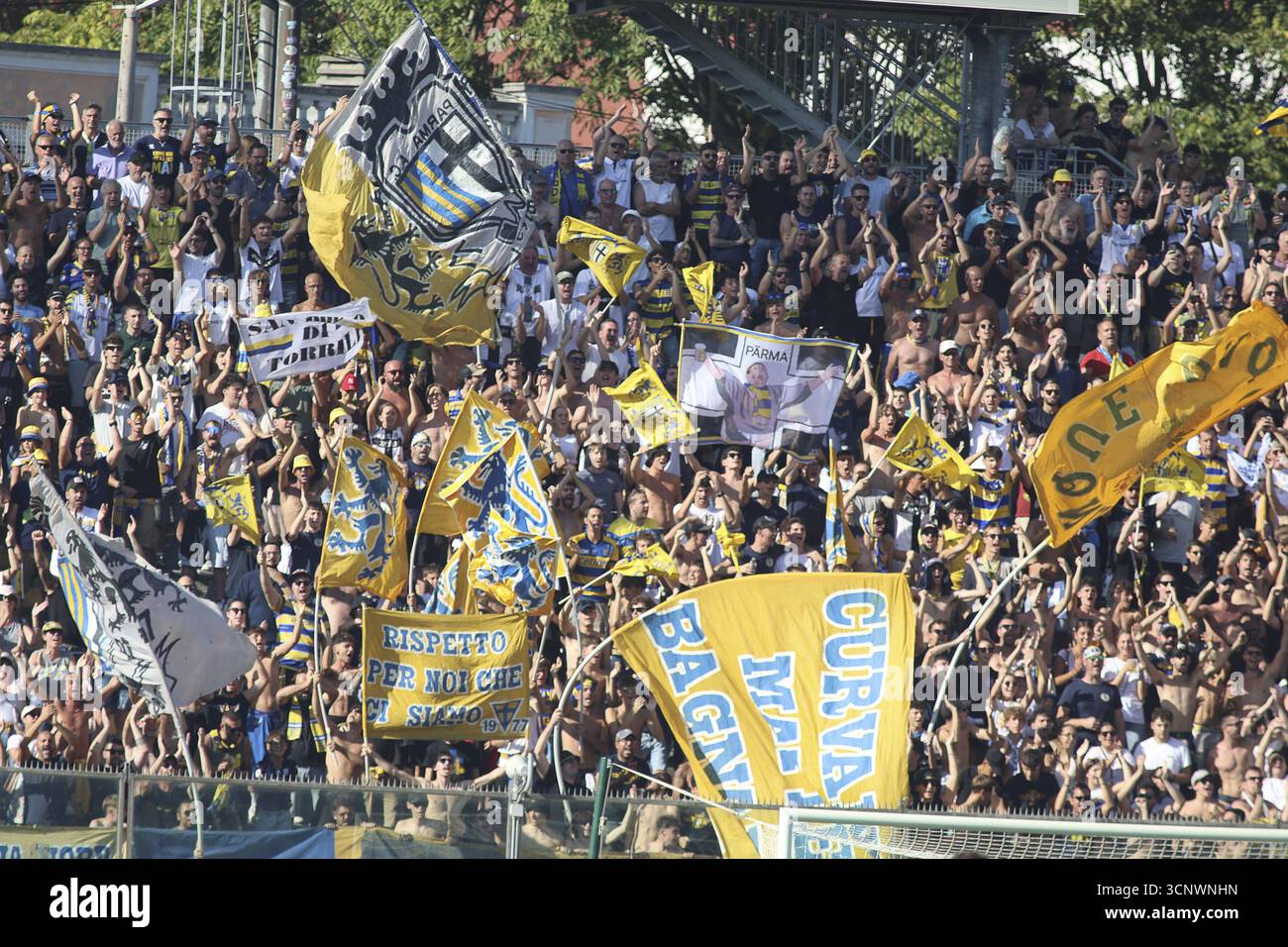 Parma fans show their support during US Cremonese vs Parma Calcio, 4 ...