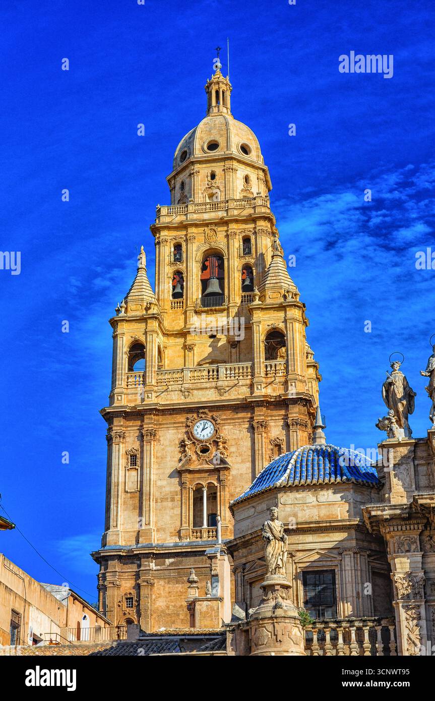 Murcia Cathedral Tower, the third tallest bell tower in Spain and an ...