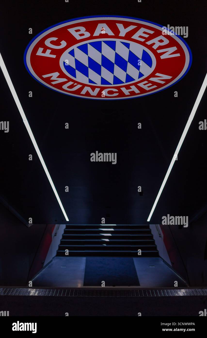 Munich, Germany - April 2, 2025: Inside the FC Bayern Munich stadium ...
