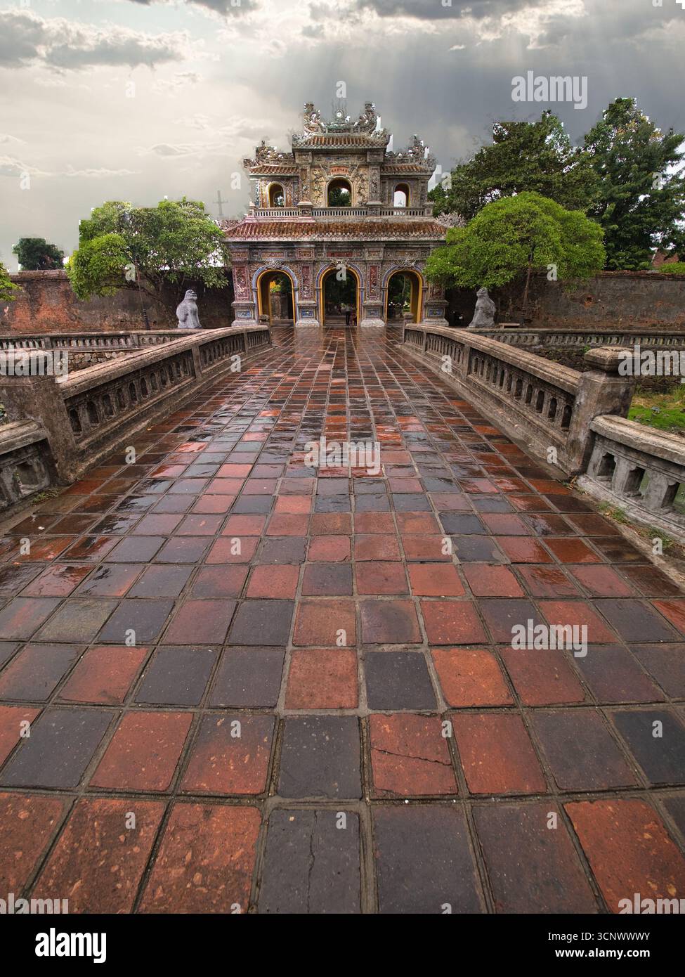 Regal arched gate of the Imperial City of Hue - A majestic gateway with ...