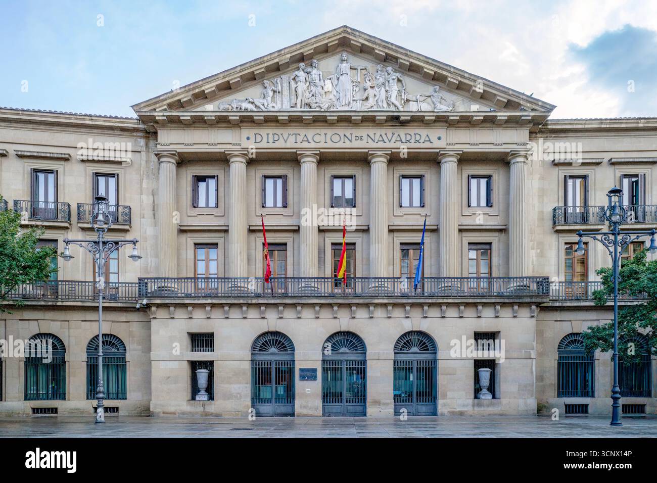 Diputacion de Navarra Building Facade In Pamplona Main Square ...