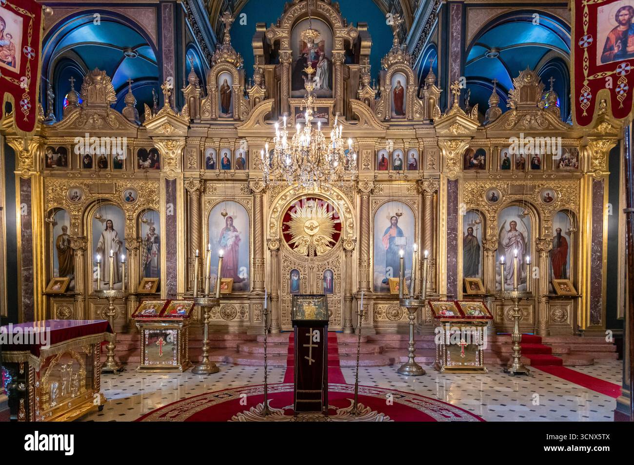 Inside Saint Stephen’s Orthodox Church, Istanbul, Turkiye Stock Photo ...