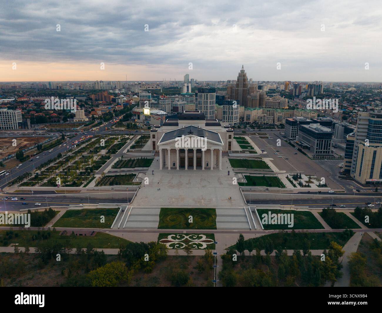 Aerial view of the Astana Opera House, a neoclassical masterpiece with ...
