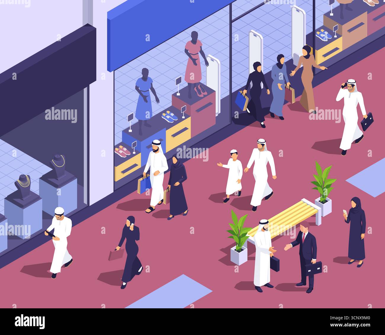 Arab business meeting Stock Vector Images - Alamy