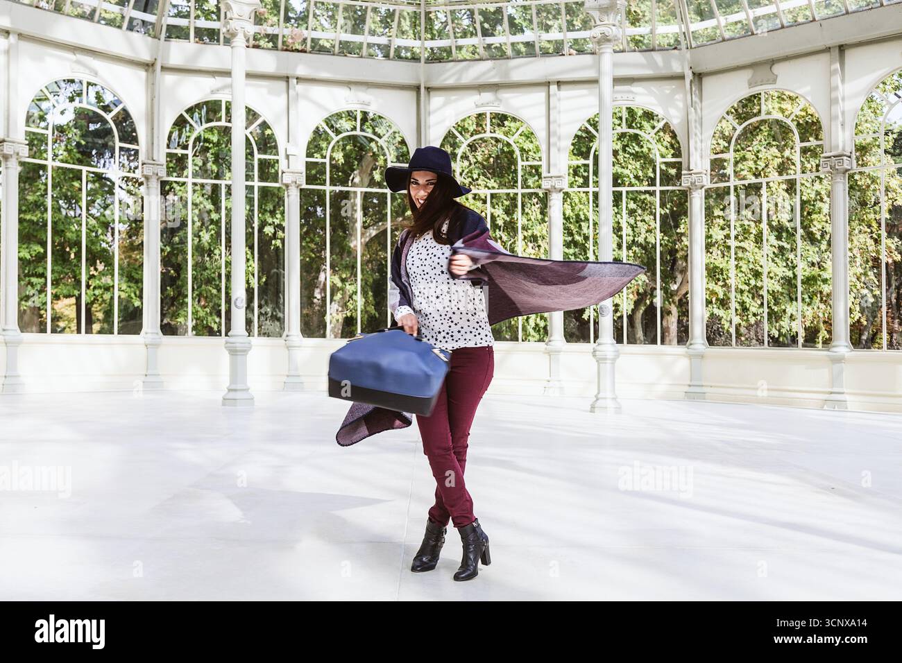 Woman joyfully capturing moment hi-res stock photography and images - Alamy