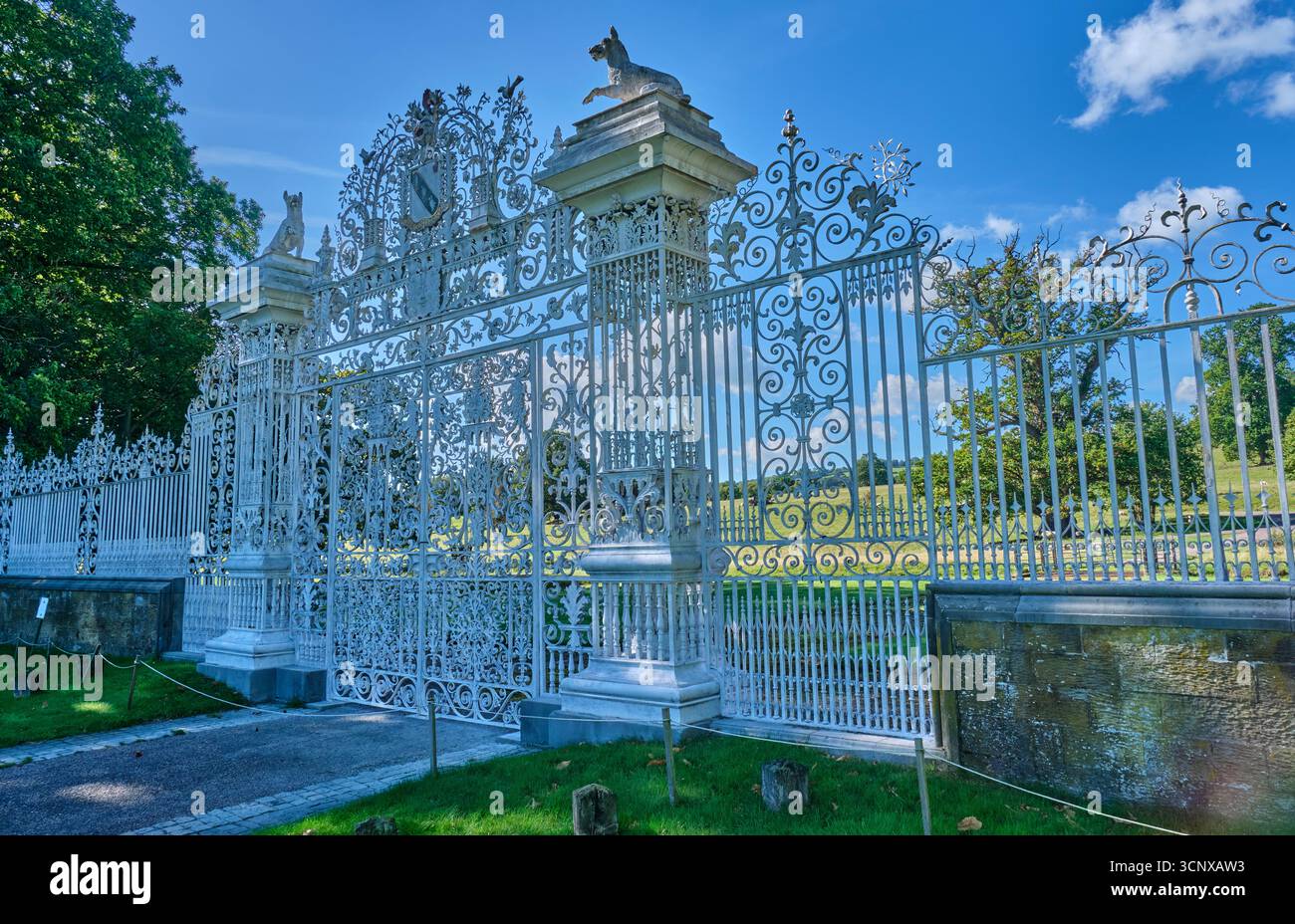 Chirk Castle Gates, Chirk Castle, Chirk, Wrexham Stock Photo - Alamy