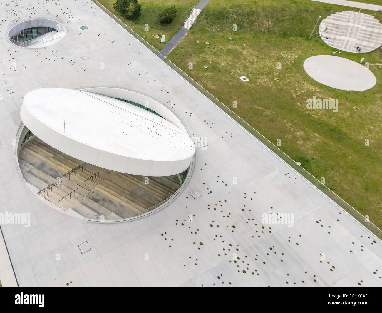 Aerial view of the Science and Innovation Centre's unique circular ...