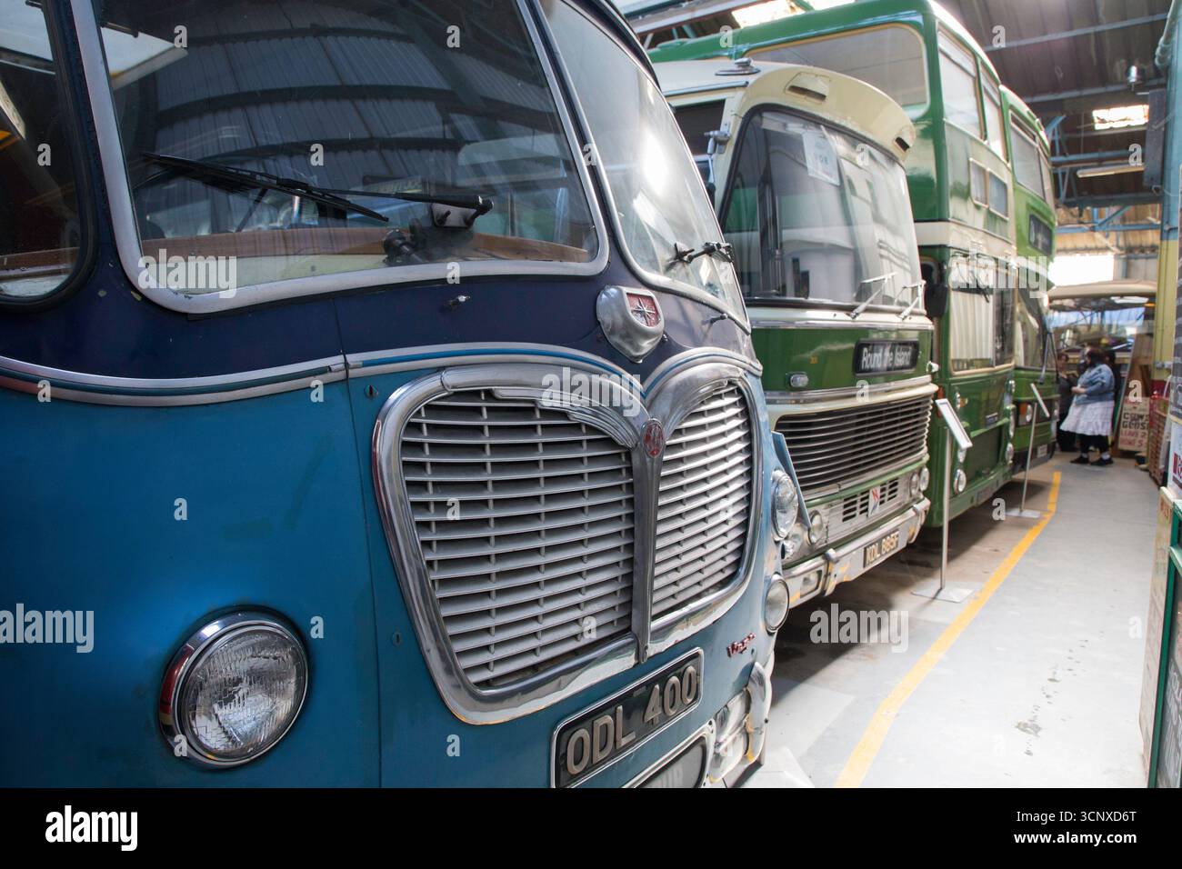 buses at Ryde Bus Museum, Isle of Wight, UK Stock Photo - Alamy