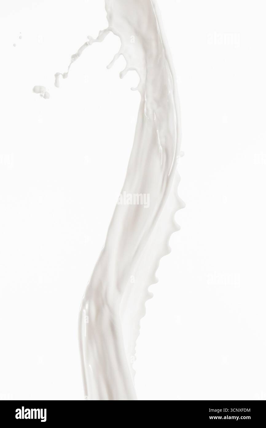 Milk cream splash pouring white hi-res stock photography and images - Alamy