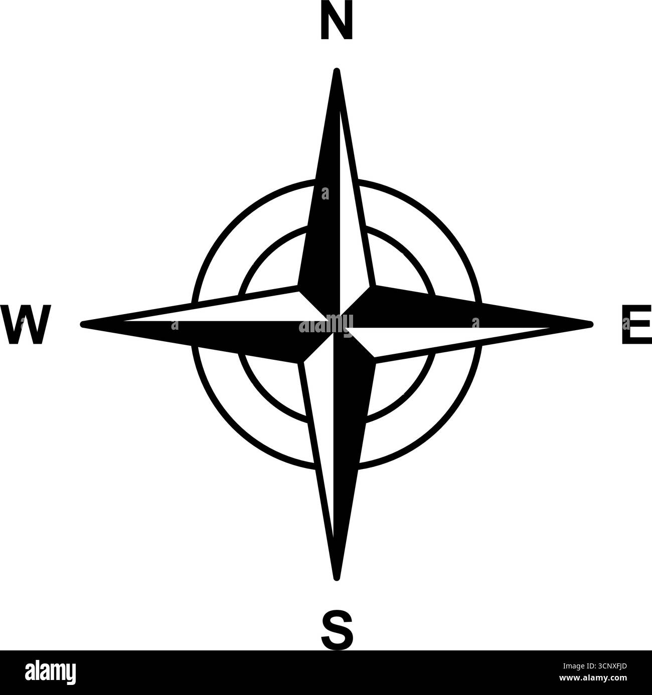 Wind rose marine navigation Black and White Stock Photos & Images - Alamy