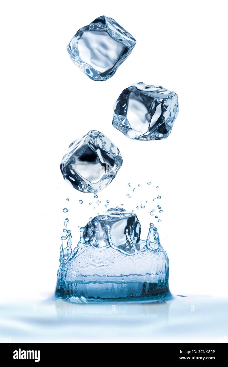 Flowing ice water Cut Out Stock Images & Pictures - Alamy